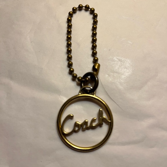 Coach | Accessories | Coach Metallic Gold Logo Keychain | Poshmark